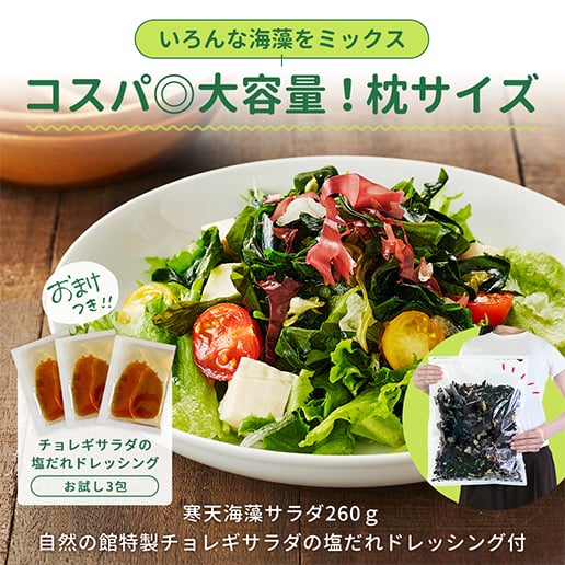 寒天 海藻 サラダ 業務用 520g(260g×2)｜美味しさは元気の源 自然の館 | 公式オンラインショップ